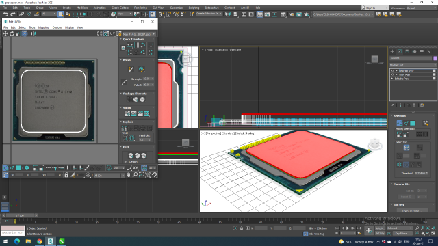 Processor 3D Model in Computer 3DExport