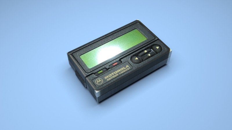 Alphanumeric Pager 3D Model in Gadgets 3DExport