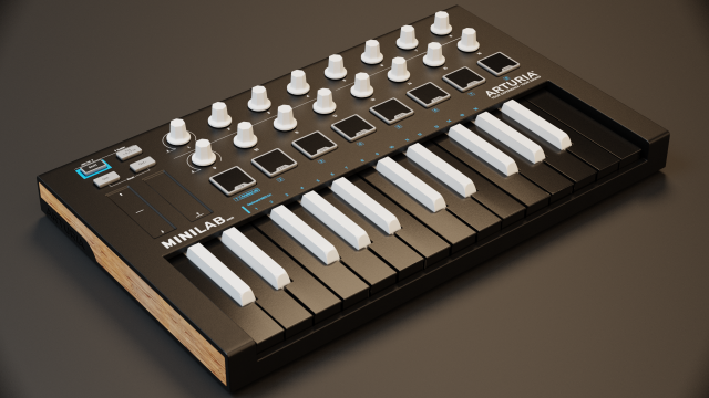 Arturia MiniLab MK2 MIDI Keyboard 3D Model in Electronic 3DExport