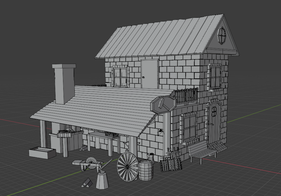 Low poly forge pbr game ready Free low-poly 3D Models in Buildings 3DExport