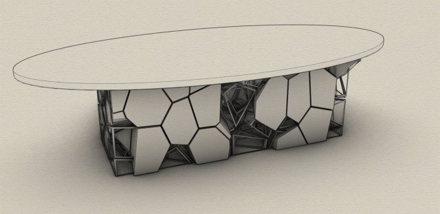 Parametric Table 3D Model in Table 3DExport