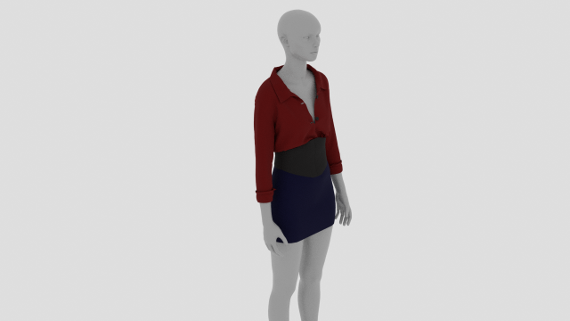 Womens Dress - Female Outfit Clothes 3D Model in Clothing 3DExport