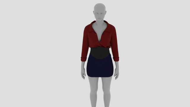 Womens Dress - Female Outfit Clothes 3D Model in Clothing 3DExport