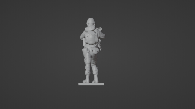 Figure of a soldier with RPG stl 3D Model in Man 3DExport
