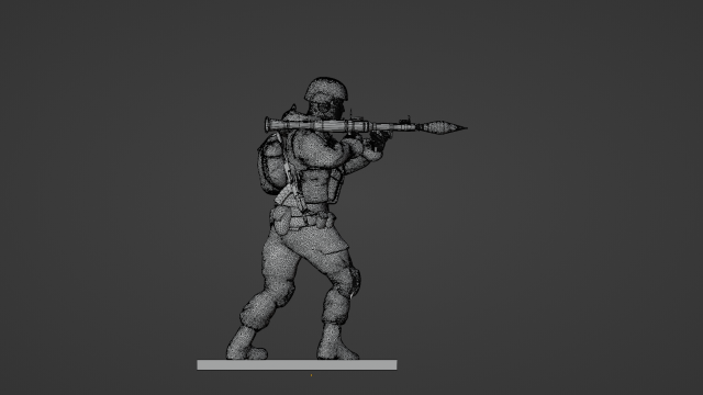 Figure of a soldier with RPG stl 3D Model in Man 3DExport