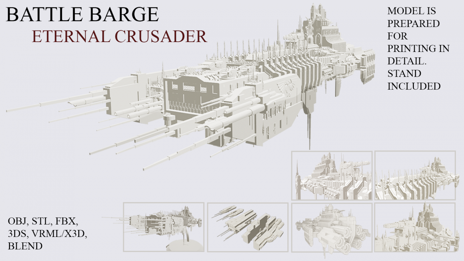 Warhammer 40000 Battlebarge 3D Modelle in Andere 3DExport