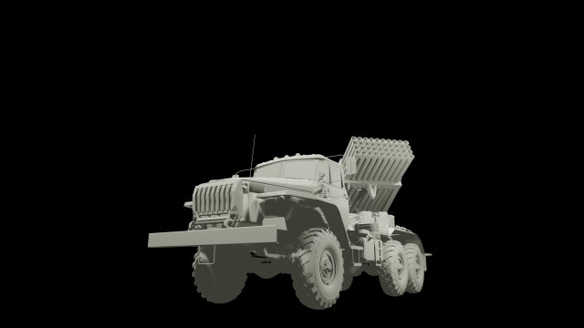 Multiple launch rocket system Grad STL 3D Model in Artillery 3DExport