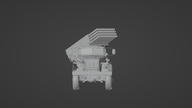 Multiple launch rocket system Grad STL 3D Model in Artillery 3DExport