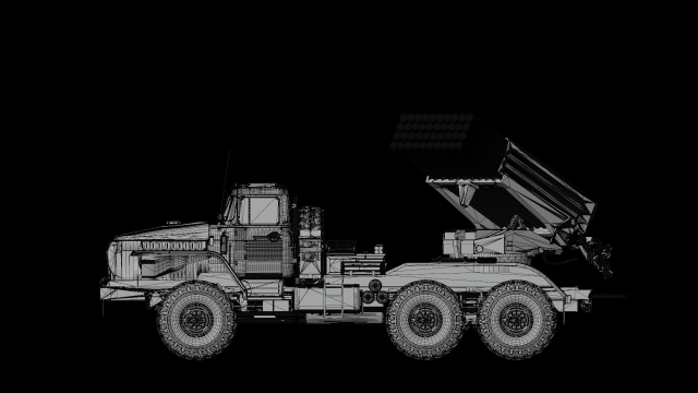Multiple launch rocket system Grad STL 3D Model in Artillery 3DExport