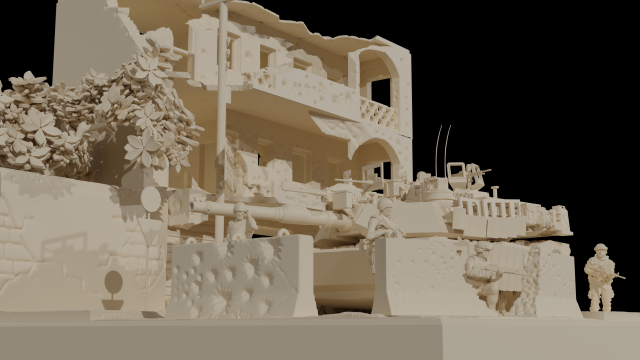 Diorama ARAD CASE 3D Model in Tank 3DExport