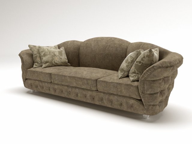 Classic sofa 3D Model in Sofa 3DExport