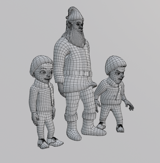 Christmas Character Bundles 3D Model in Fantasy 3DExport