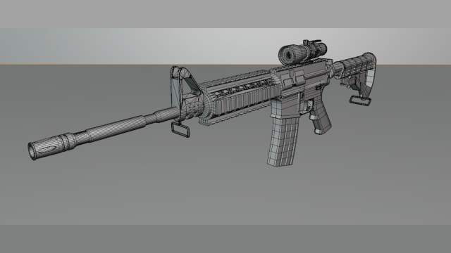 M4A1 3D Model in Assault Rifles 3DExport