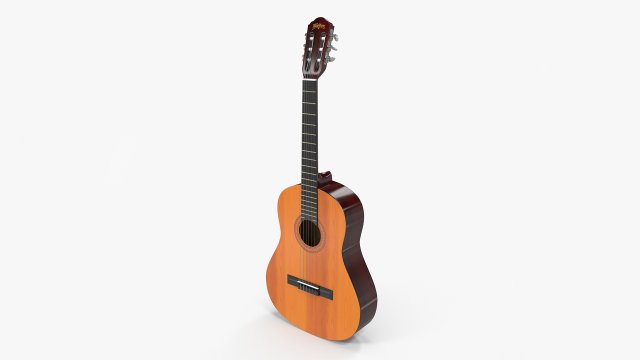 Classical Guitar 3D Model in Guitar 3DExport