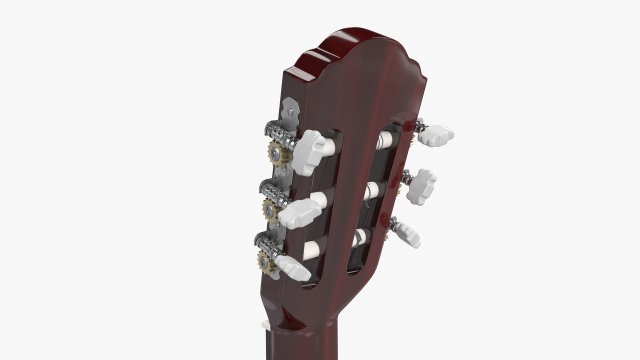 Classical Guitar 3D Model in Guitar 3DExport