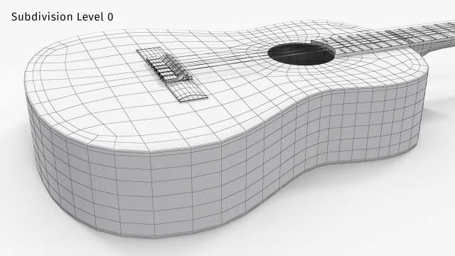 Classical Guitar 3D Model in Guitar 3DExport