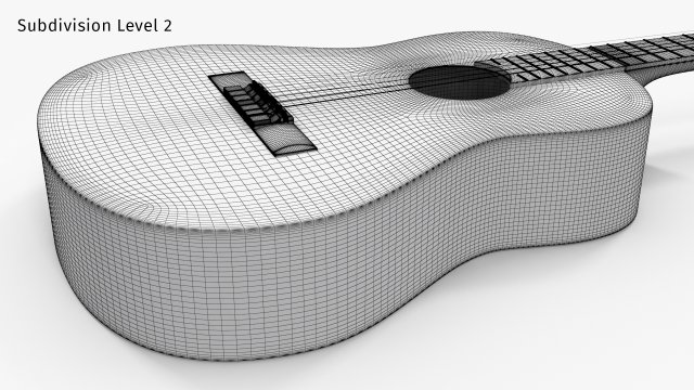 Classical Guitar 3D Model in Guitar 3DExport