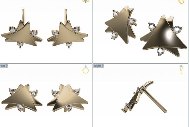 Designer Stud printable Free 3D Model in Jewellery 3DExport