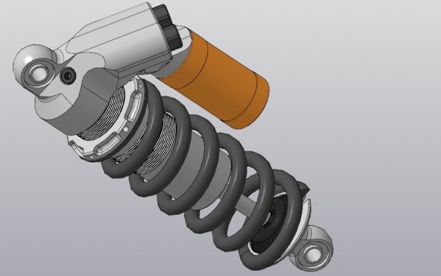 Coilover 3D Model in Bicycle 3DExport