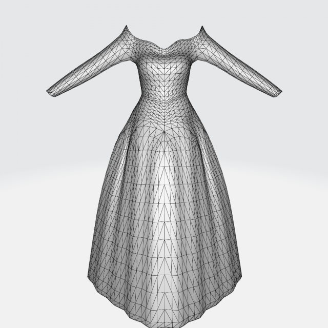 Auroras dress Free 3D Model in Clothing 3DExport