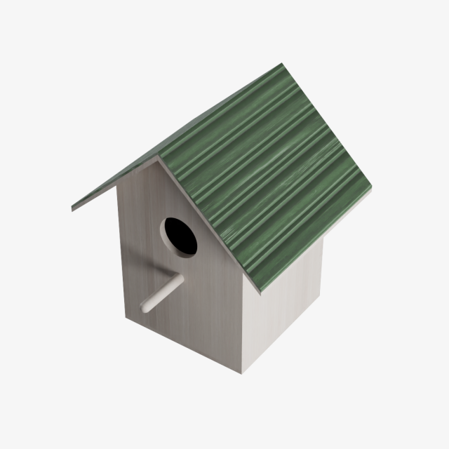 Wooden Birdhouse 3D Model in Bird 3DExport