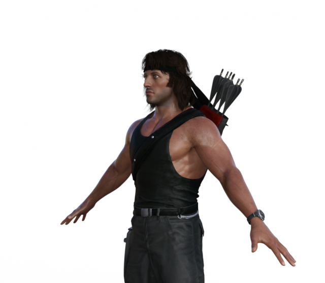 Rambo Realistic Character 3D Model in Man 3DExport