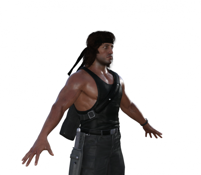 Rambo Realistic Character 3D Model in Man 3DExport