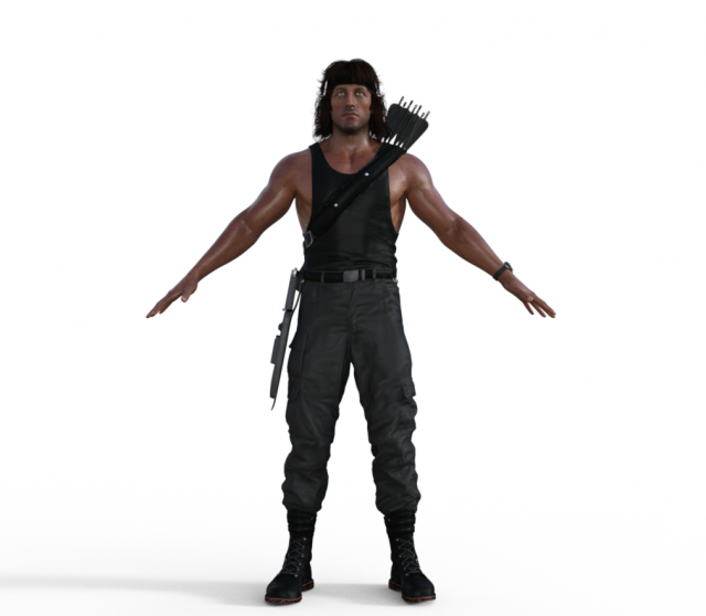 Rambo Realistic Character 3D Model in Man 3DExport