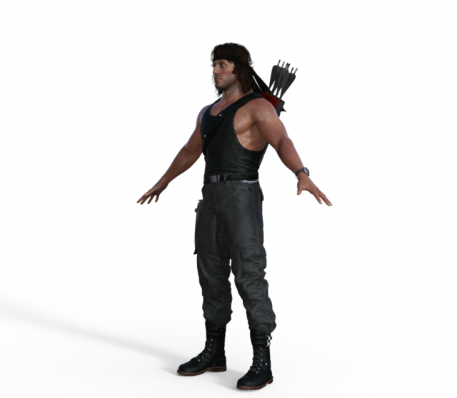 Rambo Realistic Character 3D Model in Man 3DExport