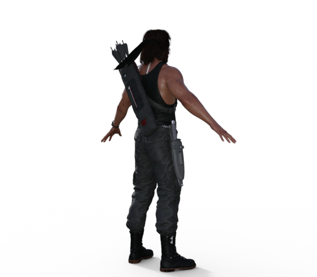 Rambo Realistic Character 3D Model in Man 3DExport