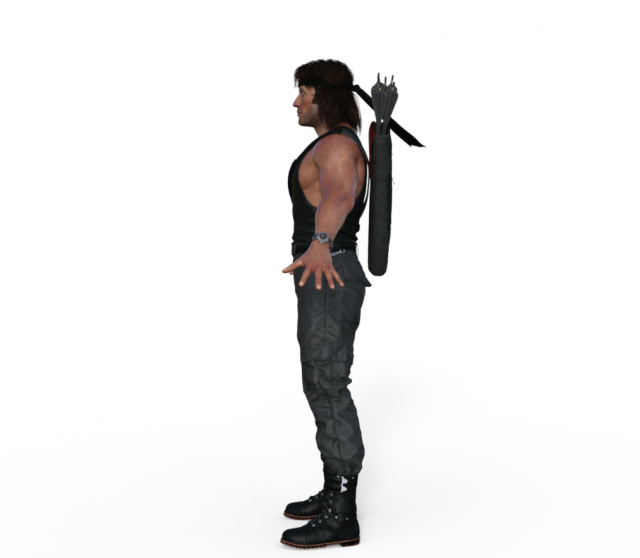 Rambo Realistic Character 3D Model in Man 3DExport