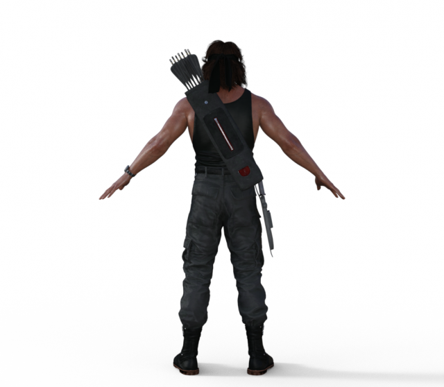 Rambo Realistic Character 3D Model in Man 3DExport