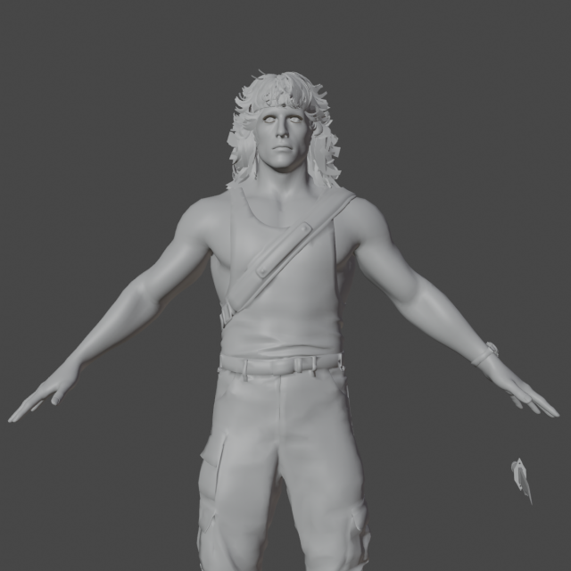 Rambo Realistic Character 3D Model in Man 3DExport