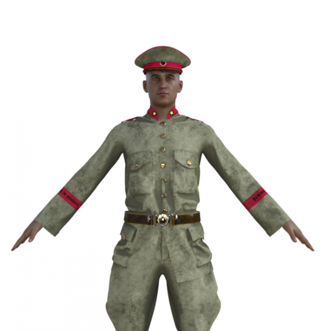 World War Soldier Realistic Character 3D Model in Man 3DExport