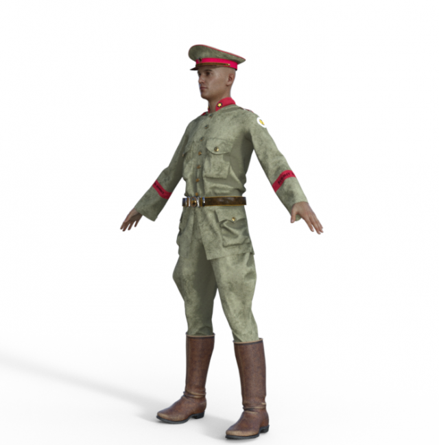 World War Soldier Realistic Character 3D Model in Man 3DExport