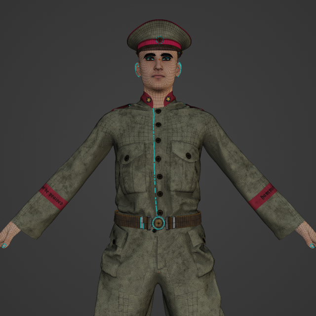 World War Soldier Realistic Character 3D Model in Man 3DExport