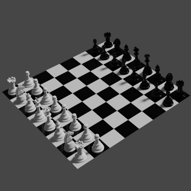 Complete chess 3D Print Model in Board Games 3DExport