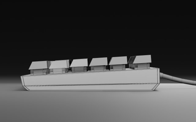 Mechanical Keyboard Coolermaster Metal Base Red Switches 3D Model in ...