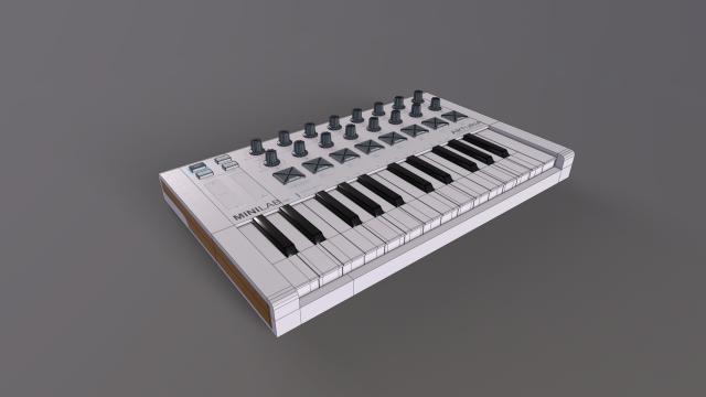 MIDI Arturia MiniLab mkII 3D Model in Audio 3DExport