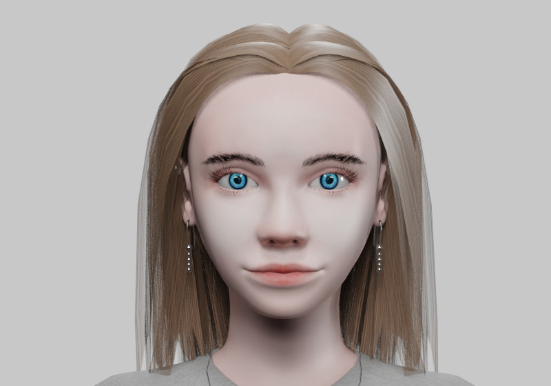 Pretty beautiful woman V28366 3D Model in Woman 3DExport