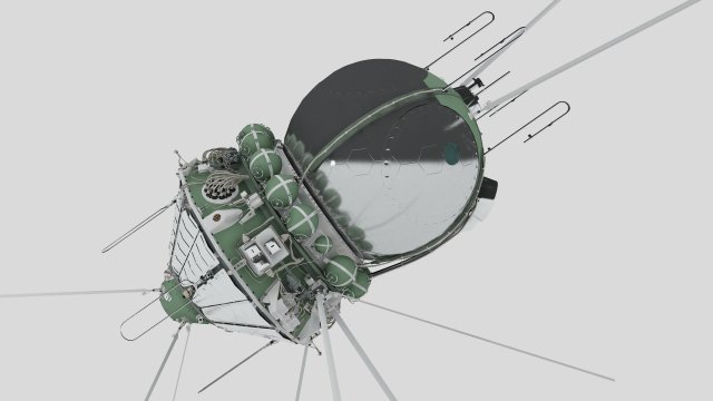 First spacecraft Vostok-1 3D Model in Real Spacecraft 3DExport