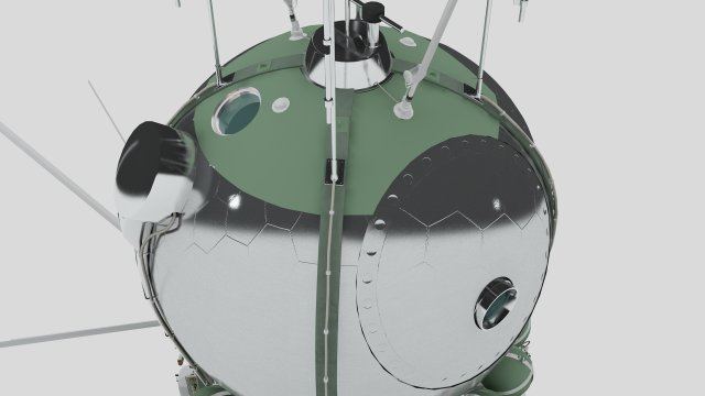 First spacecraft Vostok-1 3D Model in Real Spacecraft 3DExport