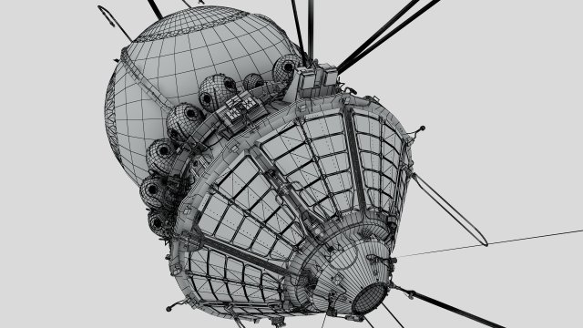 First spacecraft Vostok-1 3D Model in Real Spacecraft 3DExport