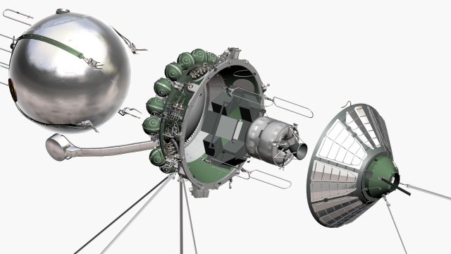 First spacecraft Vostok-1 3D Model in Real Spacecraft 3DExport