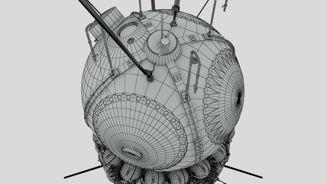 First spacecraft Vostok-1 3D Model in Real Spacecraft 3DExport