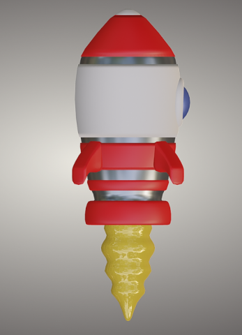 Rocket 3D Model in Fantasy Spacecraft 3DExport