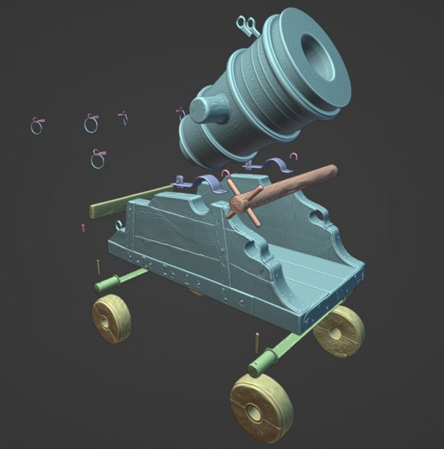 CANNON 3D Print Model in Toys 3DExport