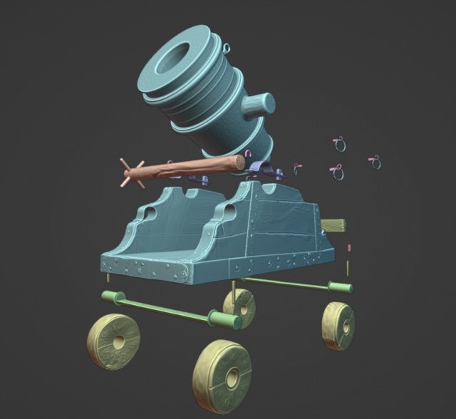 CANNON 3D Print Model in Toys 3DExport