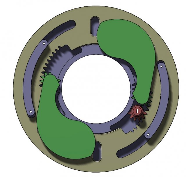 3DP2BLROD50A-3D Printable Iris mechanism Modelo de impresión 3D in Piezas Mecánicas 3DExport