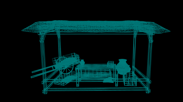 Medieval Market Stall 3D Model in Environment 3DExport